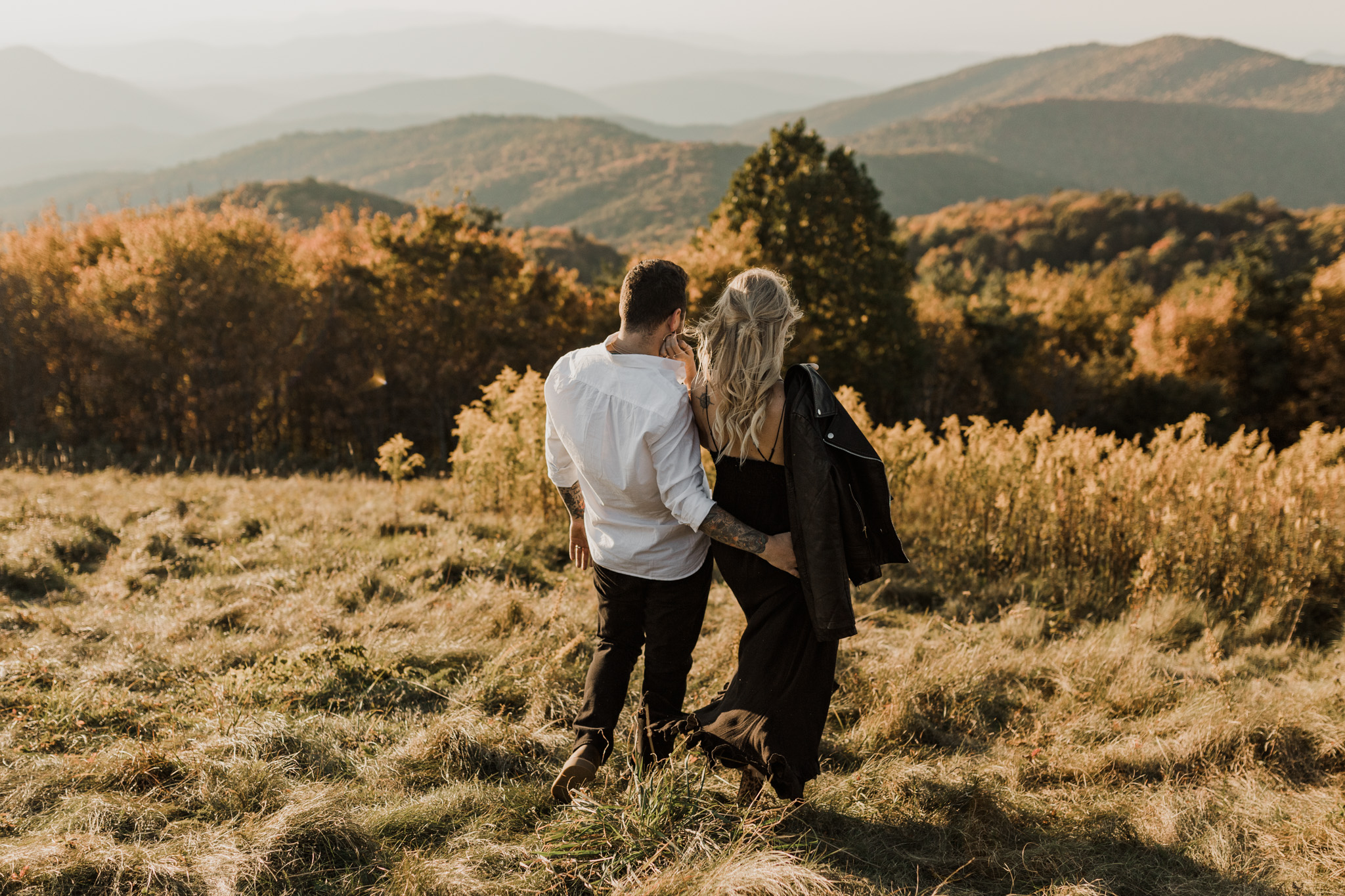 Max Patch Sunset Couple's Session - sparrowsongcollective.com