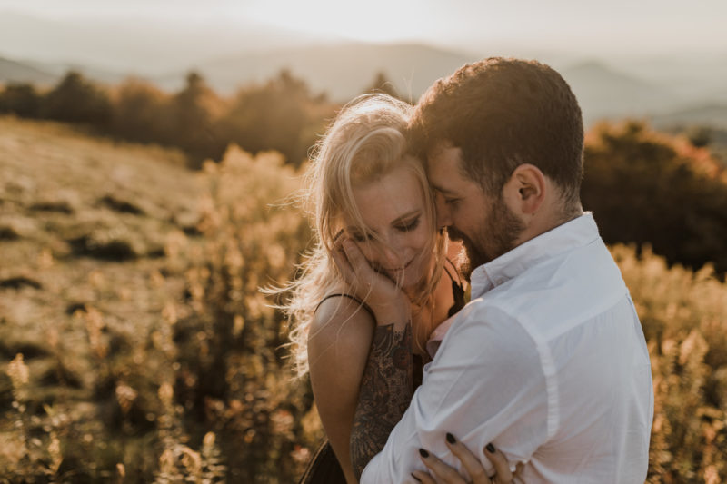 Max Patch Sunset Couple's Session - sparrowsongcollective.com