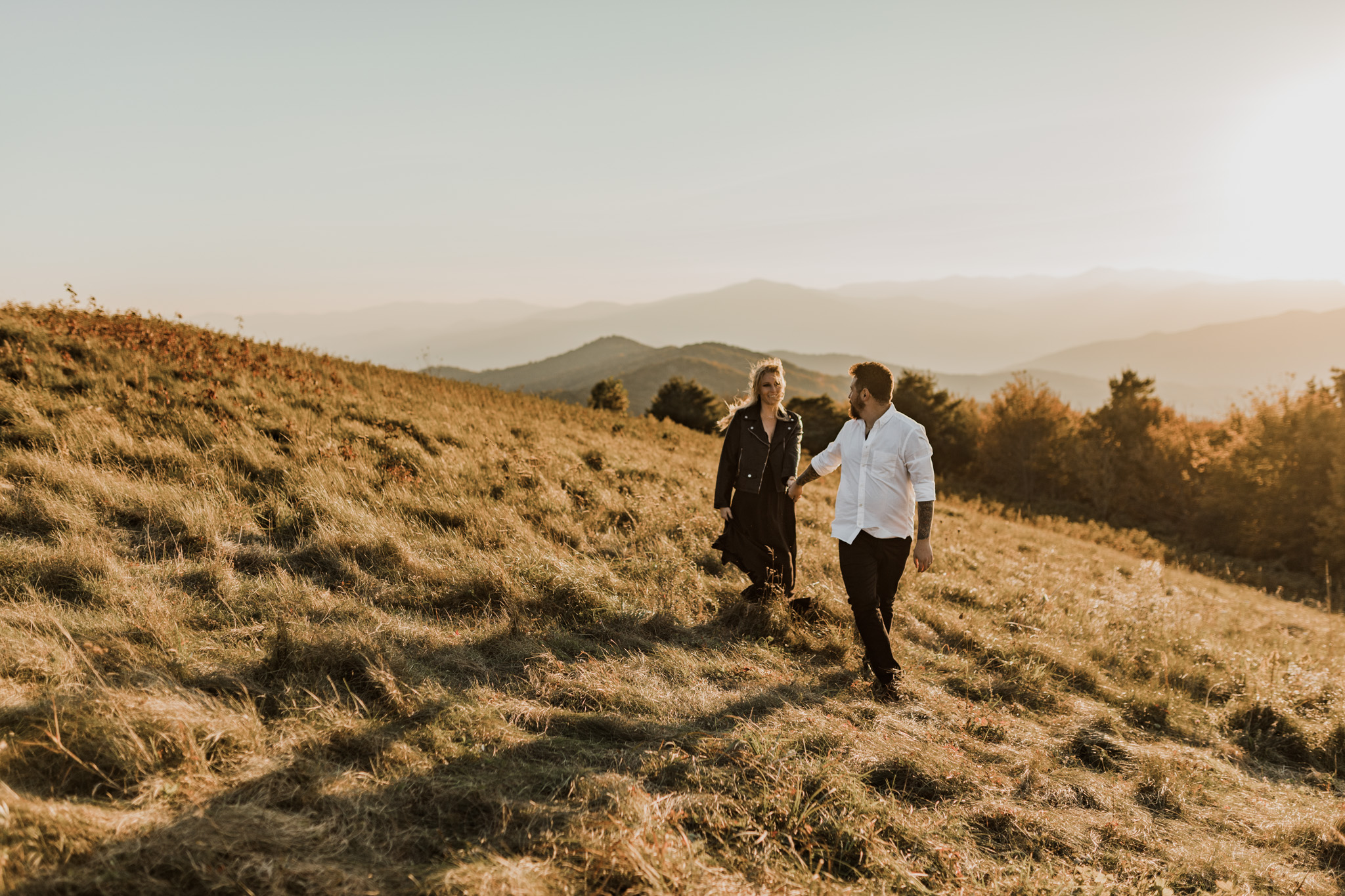 Max Patch Sunset Couple's Session - sparrowsongcollective.com