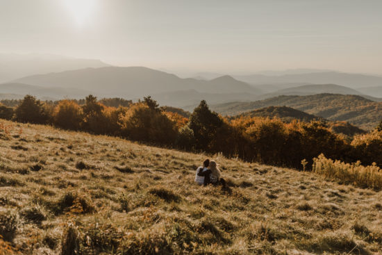 Max Patch Sunset Couple's Session - sparrowsongcollective.com