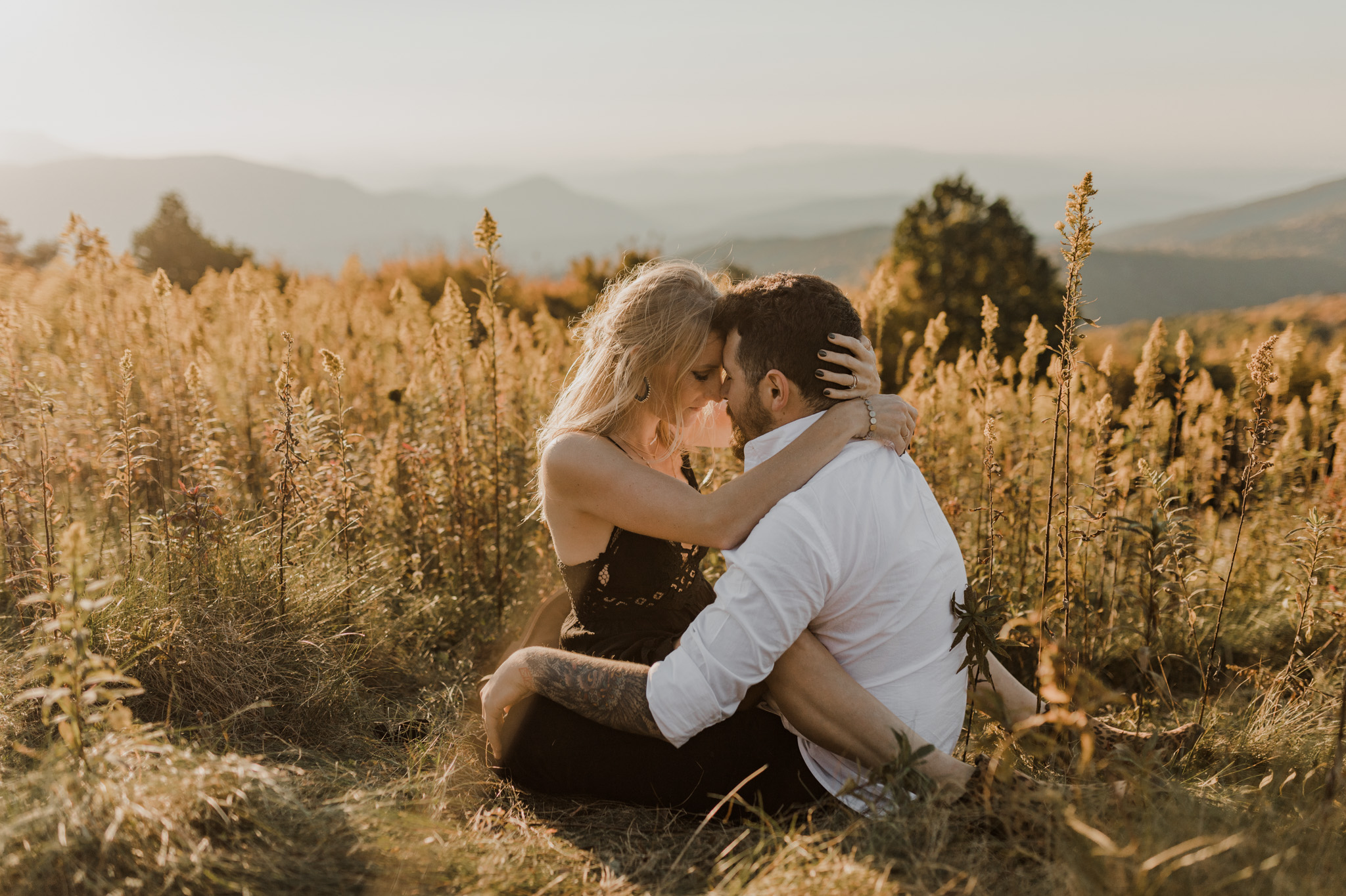 Max Patch Sunset Couple's Session - sparrowsongcollective.com