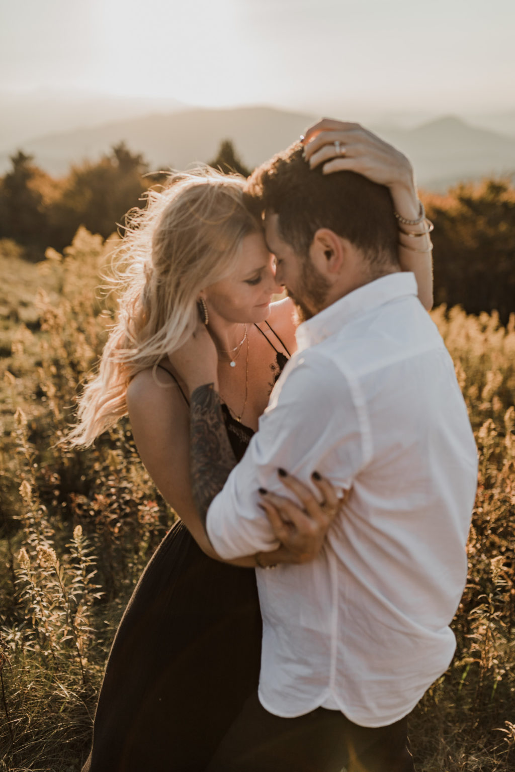 Max Patch Sunset Couple's Session - sparrowsongcollective.com